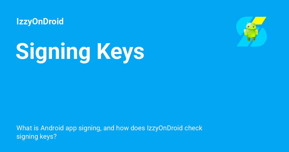 Signing Keys - IzzyOnDroid